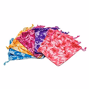 Adorox 12 Bags of Tie-dyed Camouflage Drawstring Tote Bags Party Favors Arts & Crafts (Assorted (12 Bags))