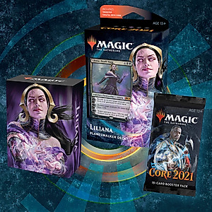 Magic: The Gathering Liliana Death Mage Planeswalker Deck | Core Set 2021 (M21) | 60 Card Starter Deck
