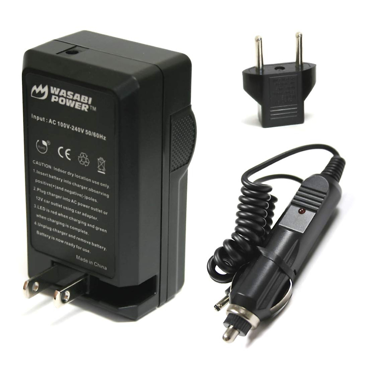 Wasabi Power Battery (2-Pack) & Charger for Olympus BLS-5, BLS-50, PS-BLS5, BLS-1, PS-BLS1, E-420, E-450, E-600, E-620, Pen E-P1, E-P2, E-P3, E-PL1, E-PL3, E-PM1, OM-D E-M10 Mark II, III, IIIs, IV