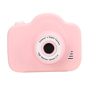 Kids Mini Camera 2 Inch Screen 2MP High Definition Cartoon Digital Camera Video Recorder Toy,for Photo and Video, Timed Shooting(Single Shot Pink)