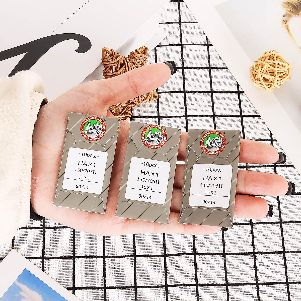 30PCS Embroidery Machine Needles Size 90/14, Household Sewing Machine Needles for Brother Sewing Machine1