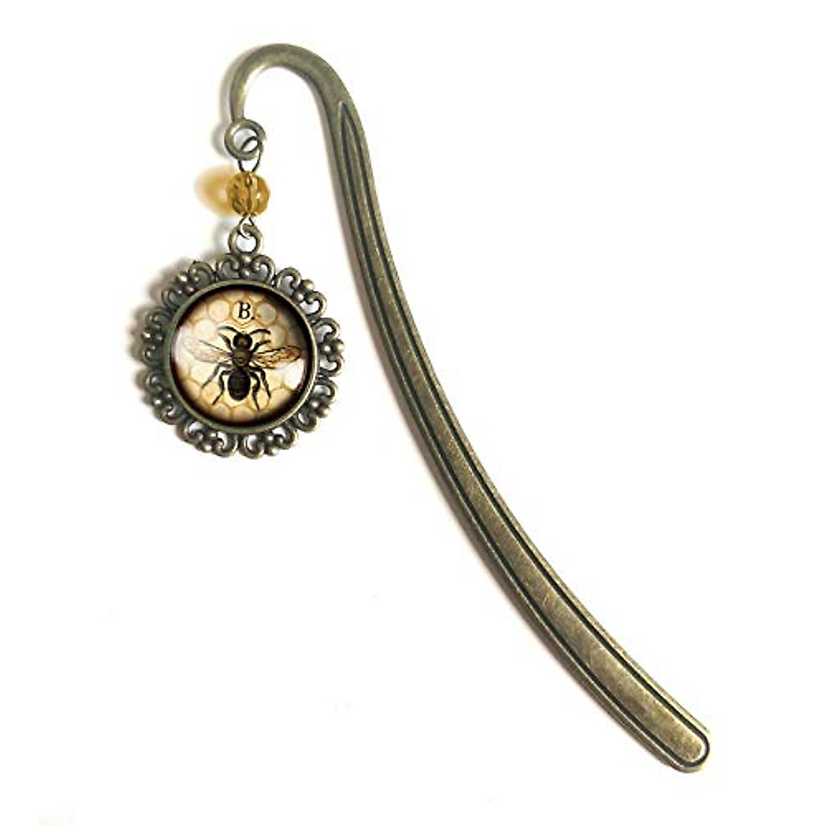 Honey Bee BrassBook Hook Bookmark