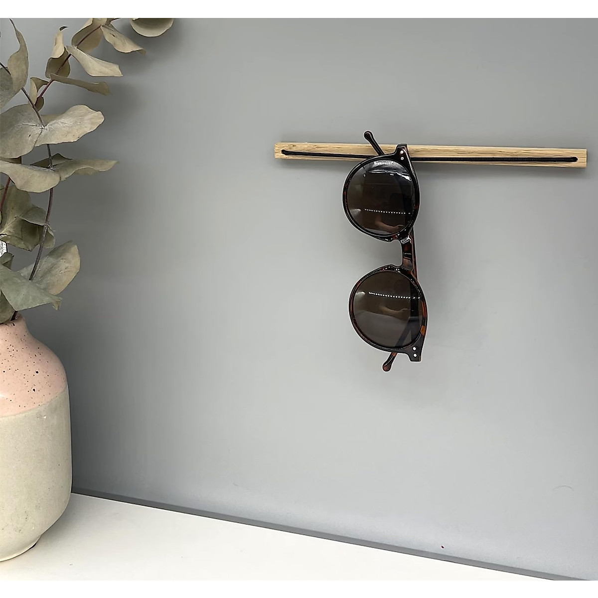 Wooden Sunglass Holder for Wall - Sunglass Organizer and Storage, Eyeglass Holder for Home, Wall-Mounted Sunglass Rack Stand - Keep your Reading Glasses, and Sunnies Organized and within Reach