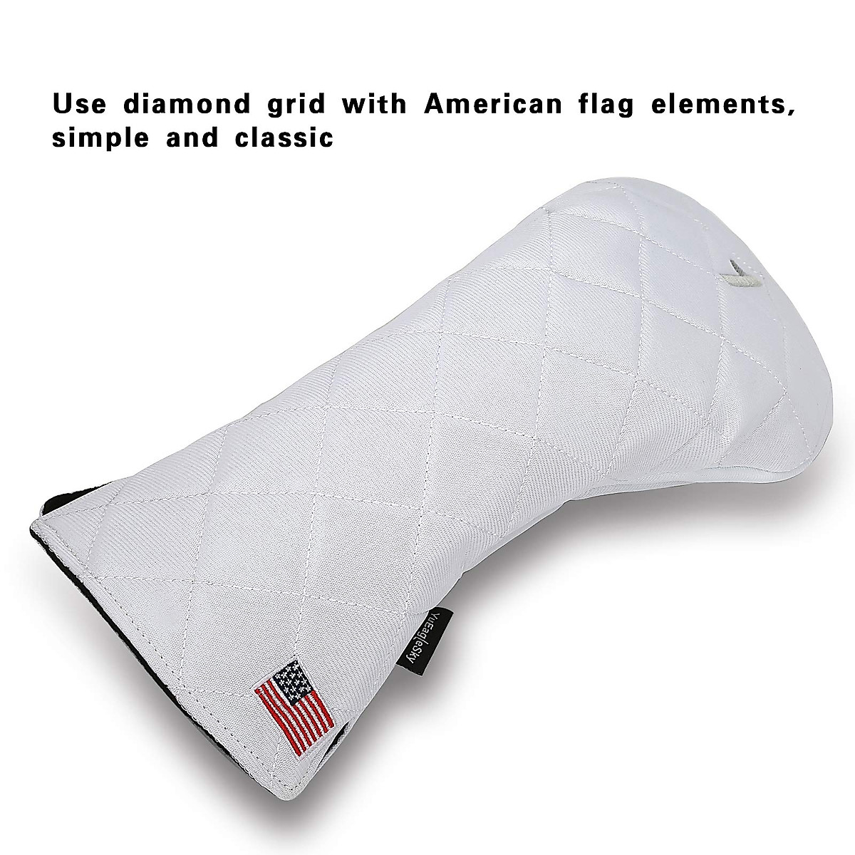 YuEagleSky Golf Head Covers Driver Fairway #3#5 USA Flag for Club Men Women (White)