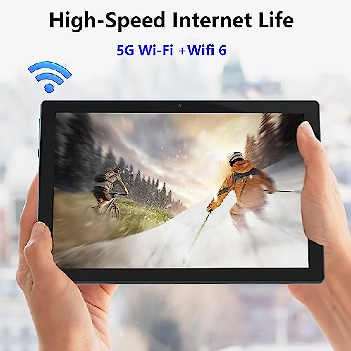 2023 Newest 2 in 1 Tablet with Keyboard, 6GB+128GB/1TB Expandable, 10 inch Tablet Android 11 Tablets Include Mouse Stylus Tempered Film, 5G WiFi 6, 8MP Dual Camera, 1280*800 10" FHD, 6000mAH Tablet PC