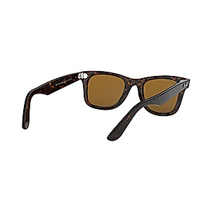 Ray-Ban unisex adult RB2140 Original Wayfarer Polarized Sunglasses, Tortoise/Brown Polarized, 50 mm US