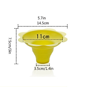 Qixivcom 60 Pack Disposable Ice Cream Cup 4oz Cone Cup Flower Shaved Smoothie Ice Bowl Flower Drip Cup Small Bowl Perfect for Cold Drink Cups for Ice Cream, Shaved Ice, Fruit Smoothie (Yellow)