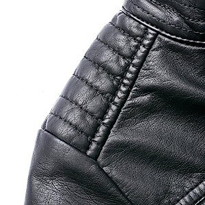 LJYH Boys, Little Kid Leather Jackets New Spring Children Collar Motorcycle Faux Leather Zipper Coats 4/5yrs (110)