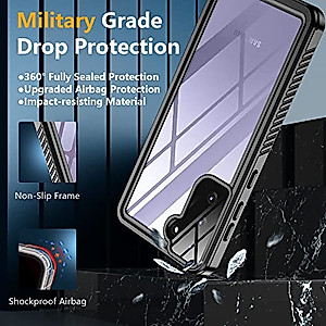 Temdan for Samsung Galaxy S21 Case 5G Waterproof, Built in Screen Protector 360° Full Body Heavy Duty Shockproof IP68 Waterproof S21 Case for Samsung S21 5G 6.2"-Black