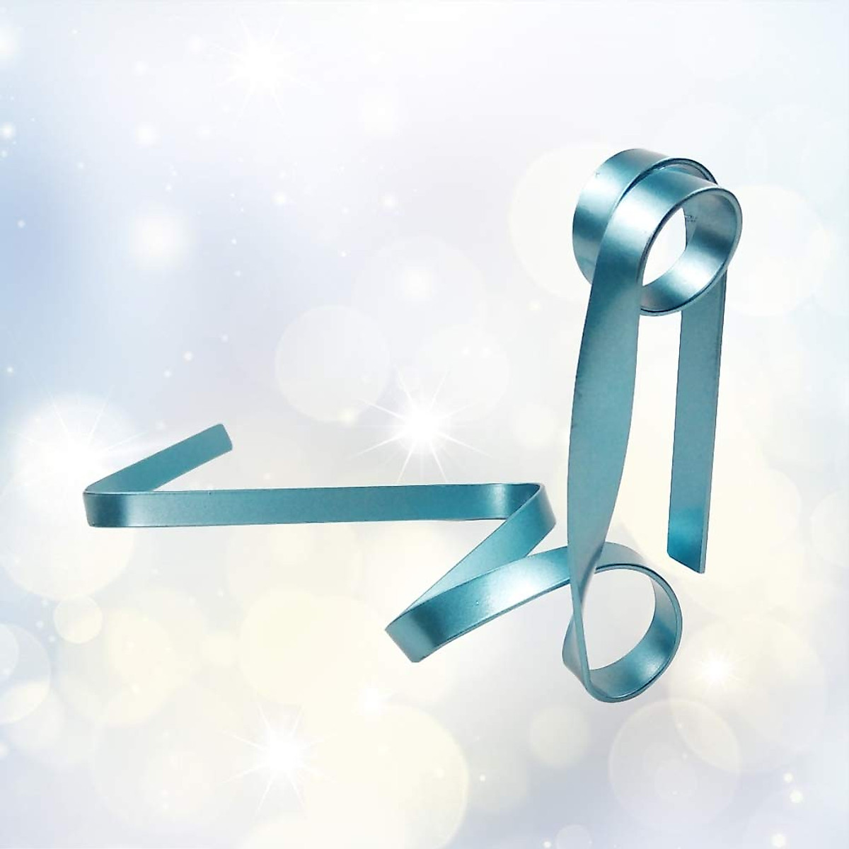 1pc Iron Decoration Rack Suspension Holder Decorative Home Bracket Floating Bottle for Ribbon Wine Novelty Suspended Office Rope Stand Table Silk Sky-blue