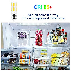 E17 Led Bulb Microwave Oven Light, Over Stove Appliance Replacement 40W Incandescent for Refrigerator, Range Hood, Dimmable, 120V 5W 450LM Daylight White 6000K, E17 Intermediate Base, Pack of 2