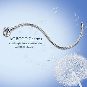 AOBOCO Bangle Bracelet for Charms Sterling Silver Jewelry Gift for Her