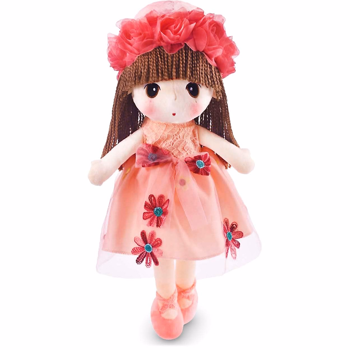 HWD Kawaii Flower Fairy Stuffed Soft Plush Toy Doll Girls Gift, 18 Inch (Pink)