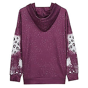 TAOHONG thankful blessed kind of a mess sweatshirts Purple Red