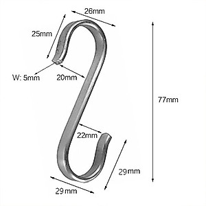 Gocomcom Honbay 10 Pcs Stainless Steel S Hooks Kitchen Cooking Utensils Spoon Pan Pot Hanging Hooks Hangers