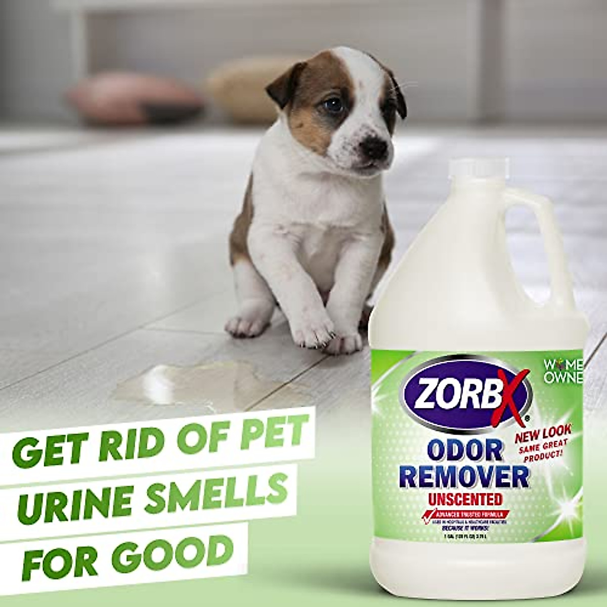 ZORBX Unscented Odor Eliminator Spray - Used in Hospitals & Healthcare Facilities | Advanced Trusted Odor Remover Formula | All-Purpose Deodorizer for Dog, Cat, Home, Carpet & Car - 128 Oz (1 Gallon)