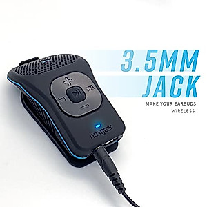 noxgear 39g Wearable Waterproof Bluetooth Speaker - Magnetic Clip-On Wireless Portable Bluetooth Speakers - Up to 12 Hours Battery Life - Clip Speaker with Microphone - Large Tactile Control Buttons