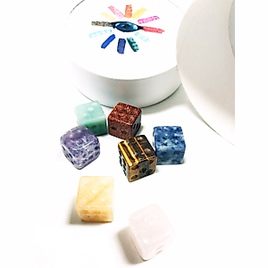 Clarity, Crystal Dice, Spiritual Practice, Decor, Game or Fun, Quantity of 7