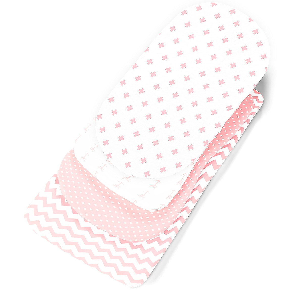 Pink dots Bassinet Sheets 4 Pack by baebae goods