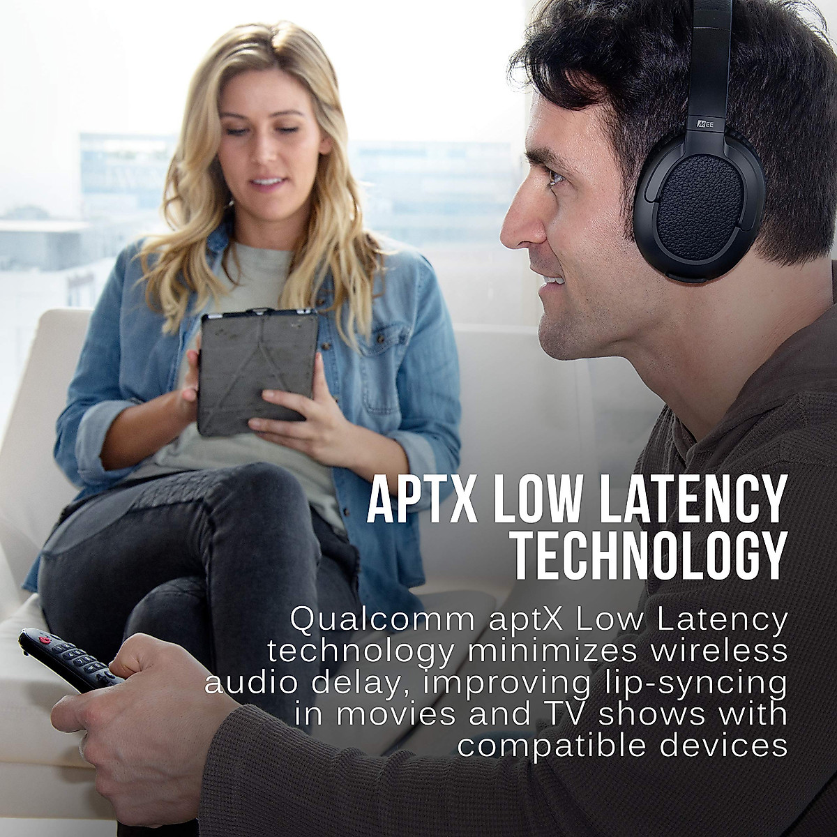 MEE audio Matrix Cinema ANC Bluetooth wireless Active Noise Cancelling headphones with aptX Low Latency, CinemaEAR audio enhancement, and active noise cancellation