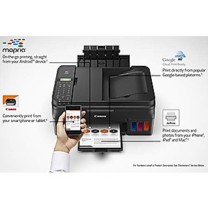 Canon PIXMA G4210 Wireless All-In-One Supertank (Megatank) Printer, Copier, Scan, Fax and ADF with Mobile Printing, Black, One Size (2316C002)