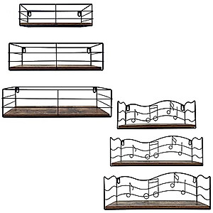 CRUGLA Floating Shelves Wall Mounted Set of 6 Packs