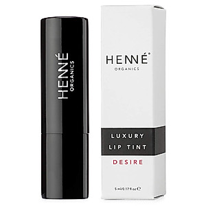 Henné Organics Luxury Lip Tint - Moisturizing, Sheer Natural Color - Desire (Red)