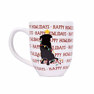 Pearhead Pet Happy Howlidays Dog Coffee Mug, Dog Owner, Holiday Stocking Stuffer