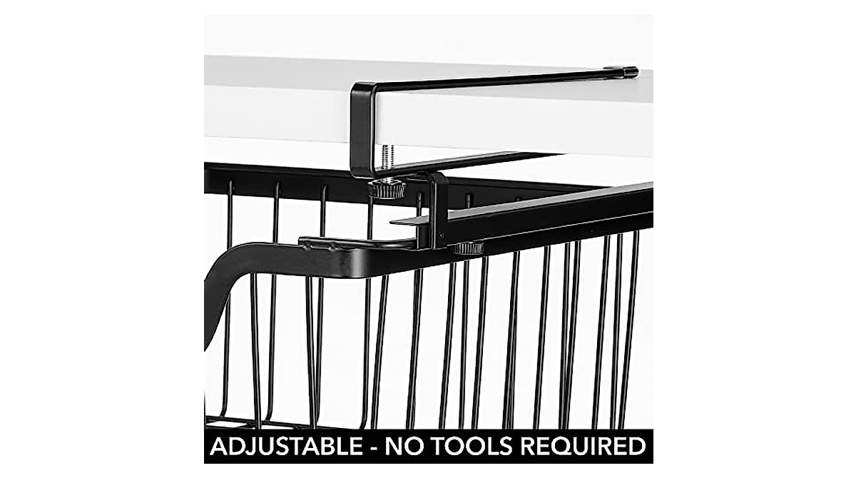 mDesign Wire Under Shelf Organizer - Maximize Kitchen Space