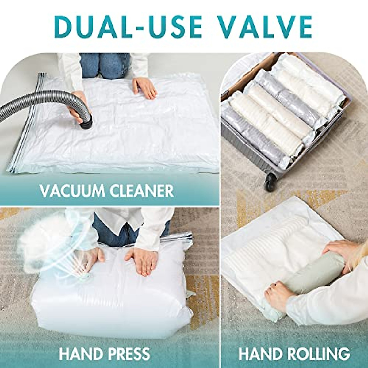 TAILI Hanging Vacuum Storage Bags 4 Pack Long and Jumbo Vacuum Storage Bags Variety 20 Pack, Meet Variety Storage, Saving More Space
