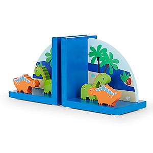 Kids Dinosaur Themed Bookends for Boys Nursery or Bedroom