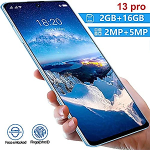 Smart Phone, Android 8.1 Unlocked Mobile Phones 7.0 Inch Ultrathin HD Full Screen Phone, Dual SIM Unlocked Smartphones 2GB+16GB ROM, Mobile Cell Phone 4000mAh (Blue)