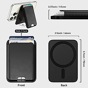 Doter MagSafe Wallet Stand Compatible with iPhone 14/13/12 Pro Max, iPhone 14/13/12 Pro, and iPhone 12/13/14 Series, Magnetic Wallet Card Holder Designed for MagSafe, 3 Cards Holder