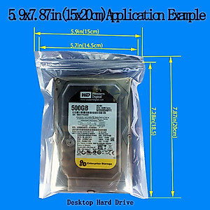 Daarcin Anti Static Bags,ESD Bags,30pcs Mixed Sizes Antistatic Resealable Bags for 3.5 Hard Drive, 2.5 Solid State Drive,with Labels, ESD Shielding Bags for Varieties of Electronic Device