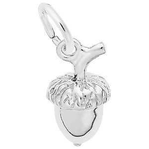 Rembrandt Charms Acorn Charm, Sterling Silver