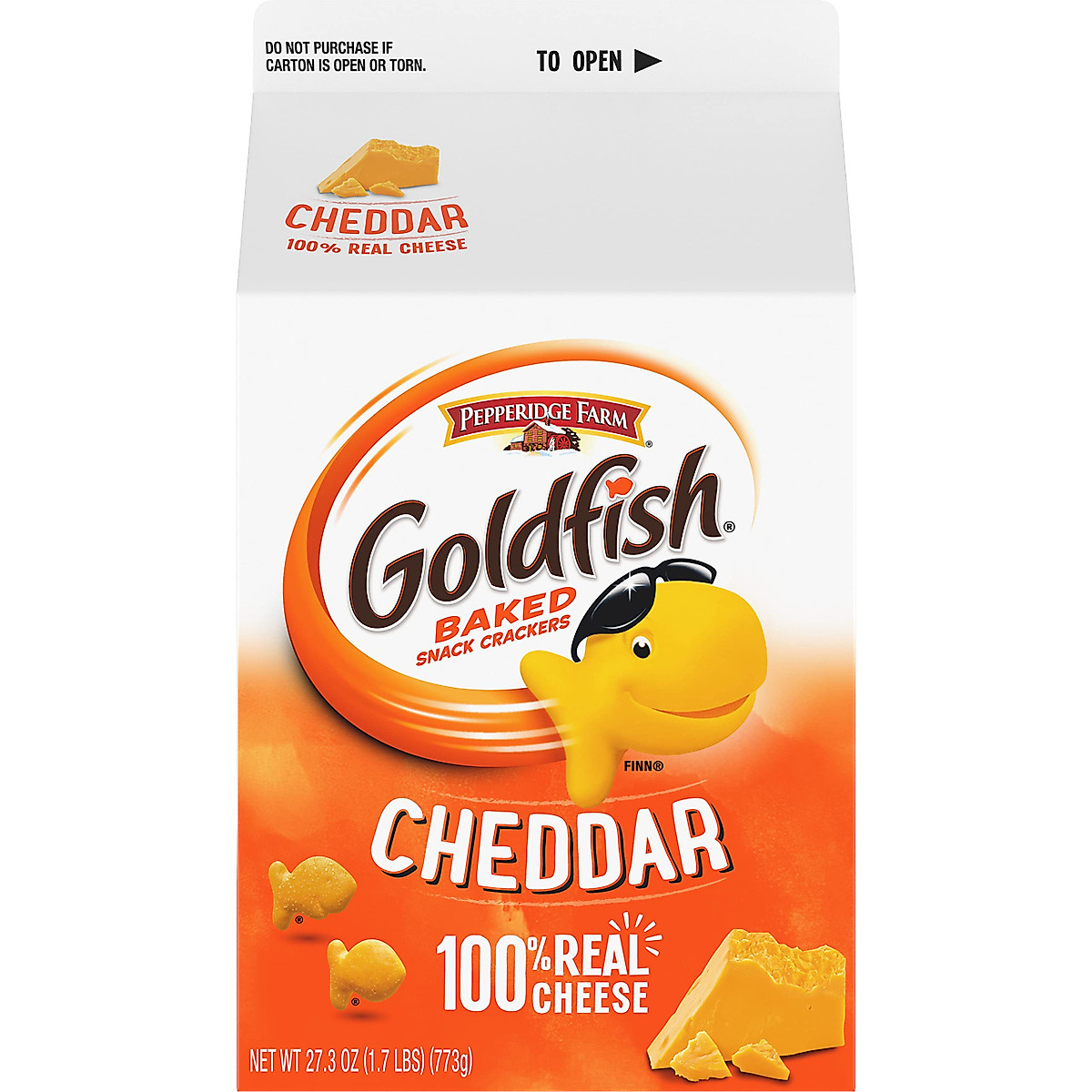 Goldfish Cheddar Cheese Crackers, 27.3 oz Carton