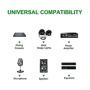 HOSONGIN 5 PIN XLR DMX Cable Adapter 5 Feet, DMX512 5PIN DMX Female to Male 5-PIN DMX Cable
