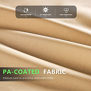 Aoxun 10'x12' Outdoor Pergola, Retractable Pergola with Adjustable Roof, Aluminum Pergola with Sun Shade Canopy, Modern Metal Patio Pergola with Brown Shade Cover for Garden, Backyard and Deck