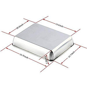 Sheet Pan,Cookie Sheet,Heavy Duty Stainless Steel Baking Pans,Toaster Oven Pan,Jelly Roll Pan,Barbeque Grill Pan,Deep Edge,Superior Mirror Finish, Dishwasher Safe (16.2x12.6x2.4 inch)