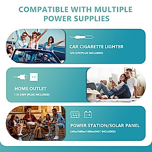 EUHOMY 12 Volt Refrigerator, 23QT(21L) Car Refrigerator APP Control, Car Fridge 110-240V AC 12/24V DC, Portable Freezer -4℉~68℉, 12V Cooler For Van, Fishing, Camping, Travel, Home