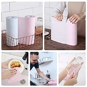 KitchLife Reusable Bamboo Paper Towels - 1 Roll = 4 Months Supply, Washable and Recycled Paper Rolls, Zero Waste Products, Sustainable Gifts, (42P1)