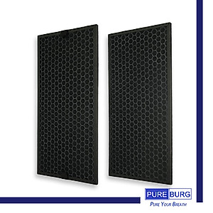 PUREBURG Replacement True HEPA Filter Kit Compatible with Rowenta INTENSE PURE Air Purifiers PU40XX Series PU4010 PU4015 PU4020 PU4025 Part # XD6074U0 XD6075 XD6070 XD6060 XD6065