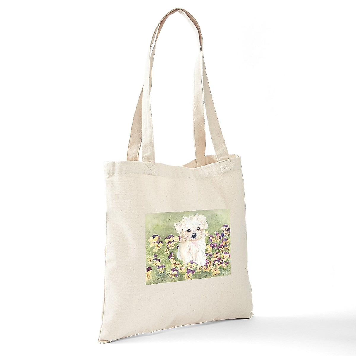CafePress Maltese Puppy Tote Bag Canvas Tote Shopping Bag