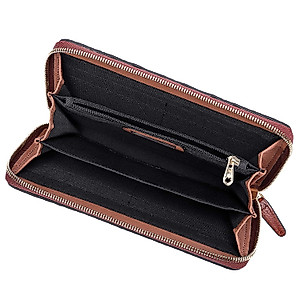 PIJUSHI Designer Genuine Leather Top Handle Satchel Handbag Bundle with Crocodile Leather Wristlet Wallet