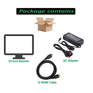 HP 24F LED-Backlit 24 Inch Anti-Glare FHD (1920 x 1080) Monitor, | VGA Port, HDMI | 16.7 Million Colors, Viewing Angles: Horizontal: 178° Vertical: 178°, 5ms Respond Time, Black & Silver (Renewed)