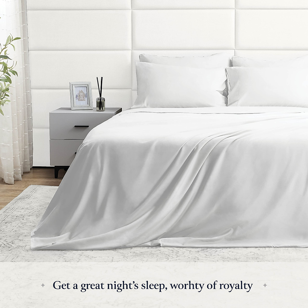 BELADOR Silky Soft Cali King White Sheet Set -Luxury 6 Piece Bed Sheets For California King Size Bed, Secure-Fit Deep Pocket Sheets With Elastic, Breathable Hotel Sheets & Pillowcase Set, Wrinkle Free