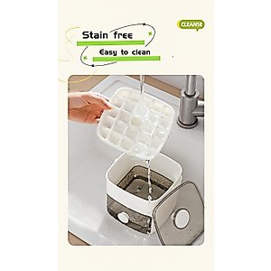 Portable Ice Maker, Countertop Ice Cube Machine with Clear Window, White