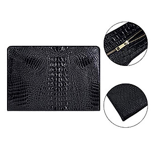 ZLM BAG US Oversized Crocodile Pattern Leather Handbag Purse for Women Envelope Evening Bag Clutch Wallet Purse