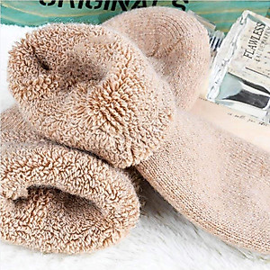 Womens Super Thick Wool Socks - Soft Warm Comfort Casual Crew Winter Socks (Pack of 3-5), Multicolor