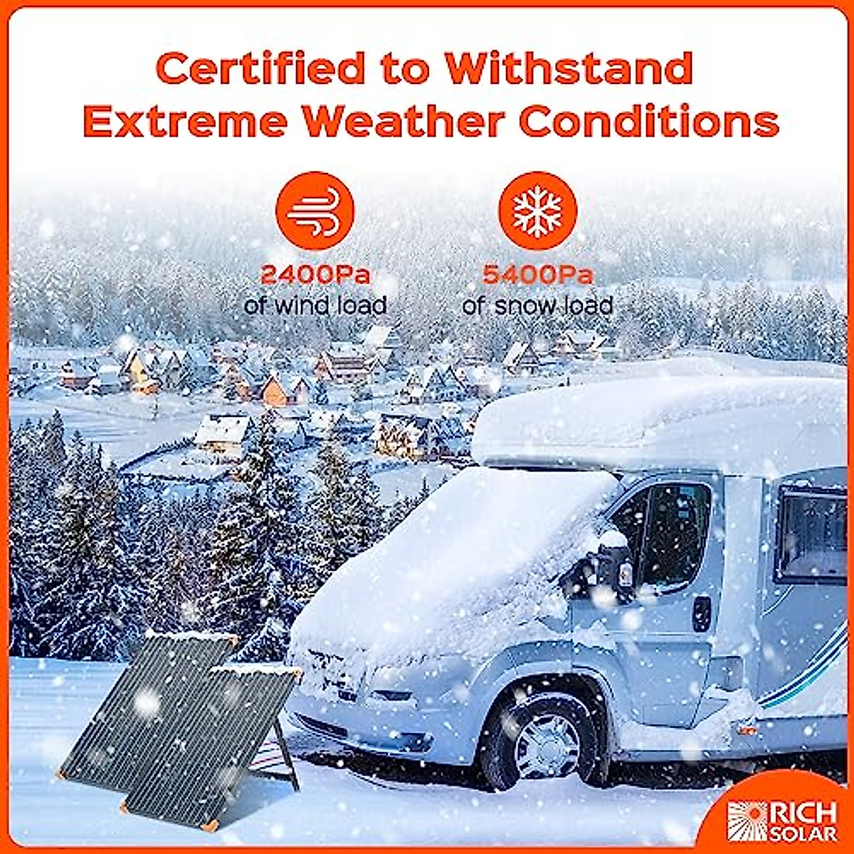 RICH SOLAR 100 Watt 12 Volt Portable Solar Panel All Black (100W Black Premium)